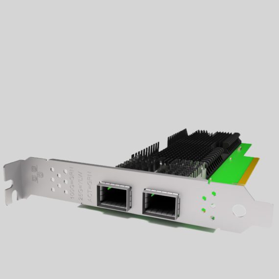Dual Port 100G NIC Card Intel E810-CAM2 Controller Based
